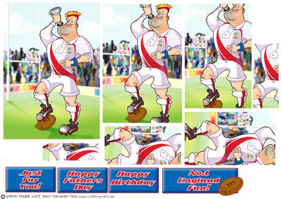 Rugby Dude England Pyramid. - CUP54556_437 | Craftsuprint