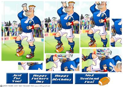 Rugby Dude Pyramid Scotland. - CUP54557_437 | Craftsuprint
