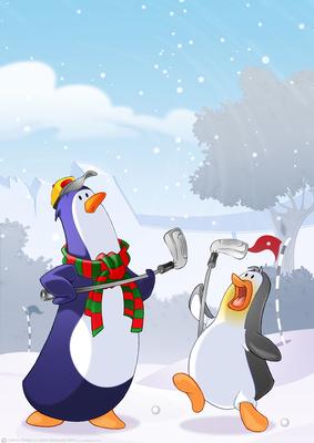 Penguin Golf A4 - CUP552399_437 | Craftsuprint