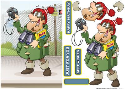 Train Spotter Dude - CUP567991_437 | Craftsuprint