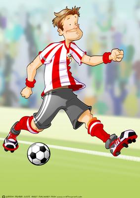 Football Dude Red A4. - CUP58866_437 | Craftsuprint