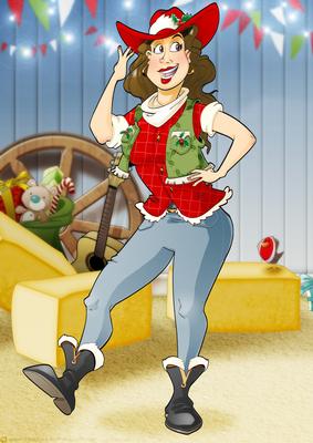 Christmas Line Dancer Lady A4 - CUP590242_437 | Craftsuprint