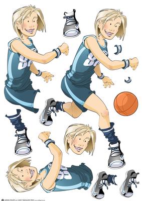 Basketball Dudess Decoupage Sheet - CUP639258_437 | Craftsuprint