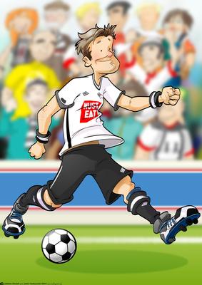 Football Dude Black, Red, White A4 - CUP672633_437 | Craftsuprint