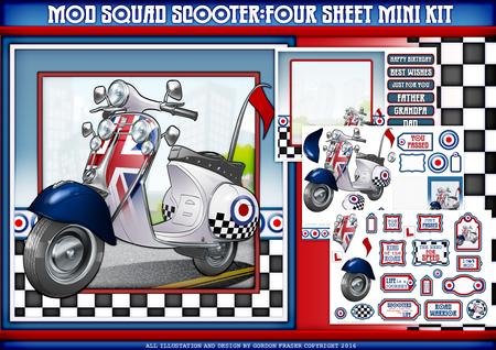 Mod Squad Scooter Four Sheet Mini Kit - CUP672671_437 | Craftsuprint