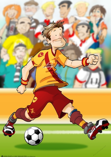 Football Dude Yellow and Red A4 - CUP752347_437 | Craftsuprint