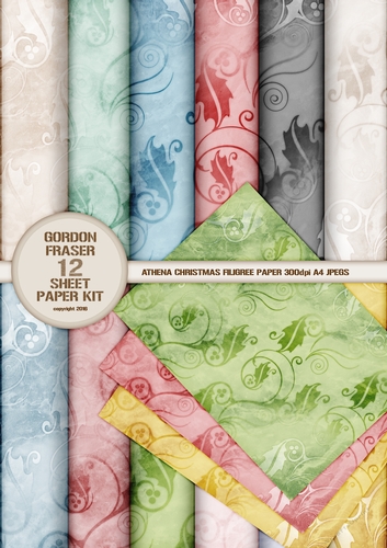 Athena Christmas Paper 12 Sheet Kit - CUP755010_437 | Craftsuprint