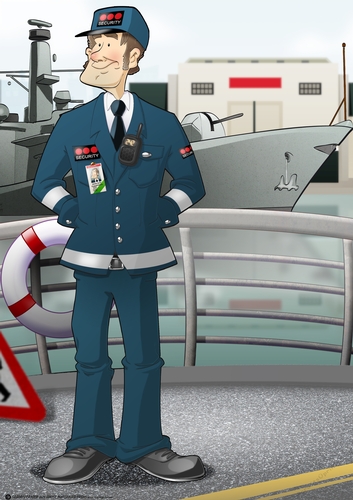 Security Guard Dude A4 - CUP756733_437 | Craftsuprint