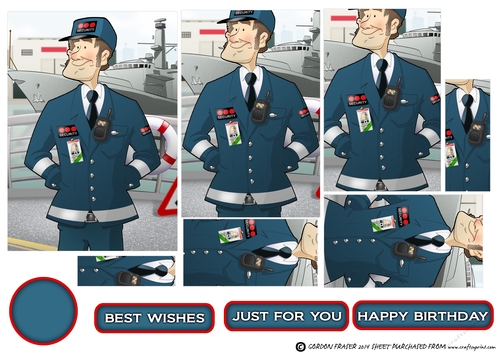 Security Guard Dude Pyramid - CUP759644_437 | Craftsuprint