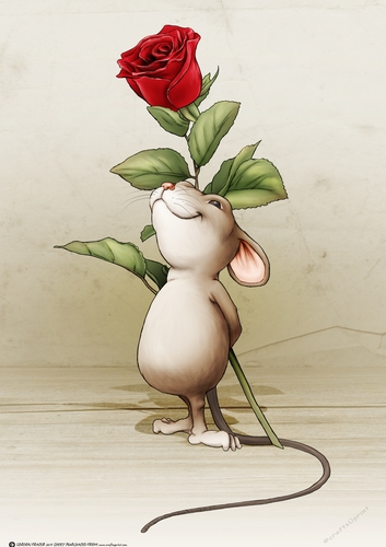 Valentines Rose Mouse A4 - CUP767041_437 | Craftsuprint