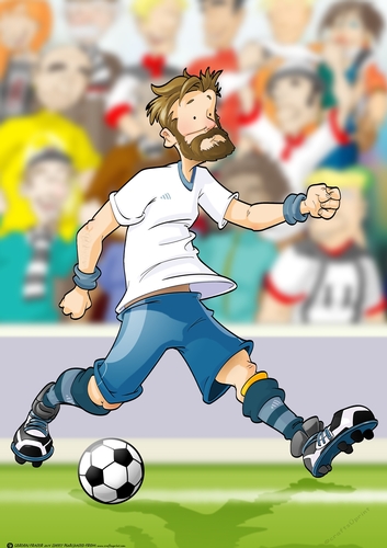 Football Dude White and Blue Beard A4 - CUP785837_437 | Craftsuprint