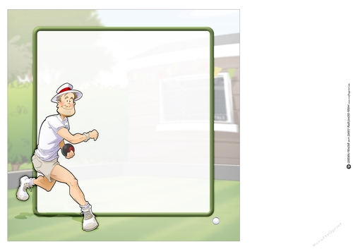 Lawn Bowls Dude 3 8x8 Insert - CUP793657_437 | Craftsuprint