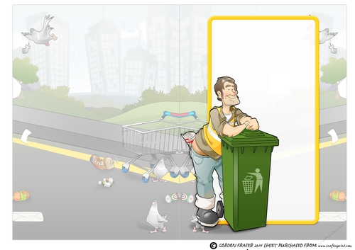 Binman Dude Insert - CUP796505_437 | Craftsuprint