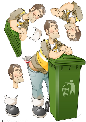 Binman Dude Decoupage Sheet - CUP799999_437 | Craftsuprint