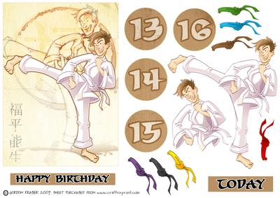 Karate Dude Quick Card. - CUP80689_437 | Craftsuprint