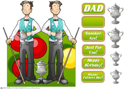 Snooker Dude Shaped. - CUP82029_437 | Craftsuprint
