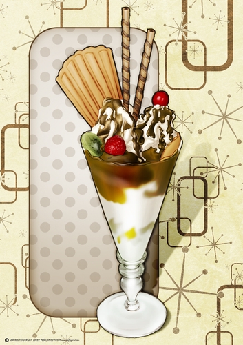 Ice Cream Sundae Chocolate A4 - CUP955465_437 | Craftsuprint