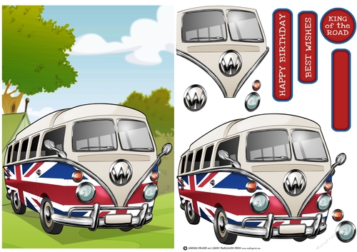 Camper Van Union Jack - CUP955857_437 | Craftsuprint