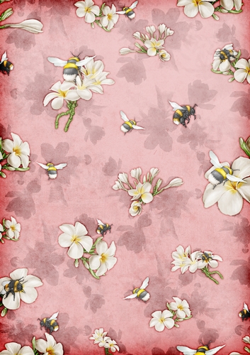 Bee Life Backing Paper Dark Pink - CUP957296_437 | Craftsuprint