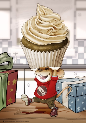 ,Mr Cup Cake Mouse (Chocolate) A4 - CUP957650_437 | Craftsuprint