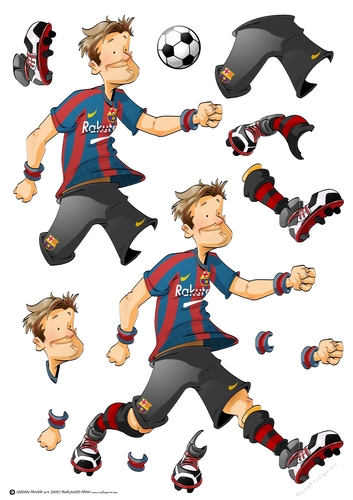 Football Dude Spanish Red and Blue Decoupage Sheet - CUP961494_437 ...
