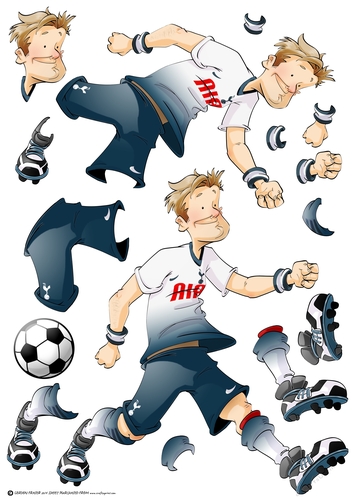 Football Dude White, Blue Fade Decoupage Sheet - CUP962591_437 ...