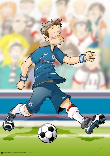 Football Dude Blue, Red and White, Stripes A4 - CUP966931_437 ...