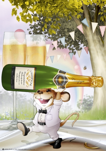 Mr Champagne Mouse A4 - CUP991767_437 | Craftsuprint