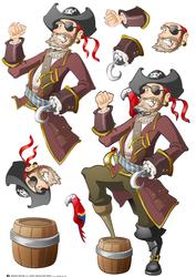 Pirate Dude Decoupage Sheet - Photo by Cornelia Orgahs