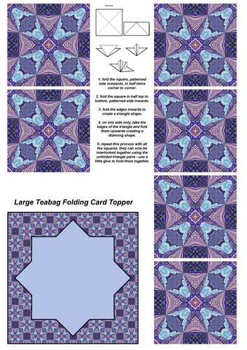 Teabag Folding Card Toppers Kit With Two Folding Cards and Two Sizes ...