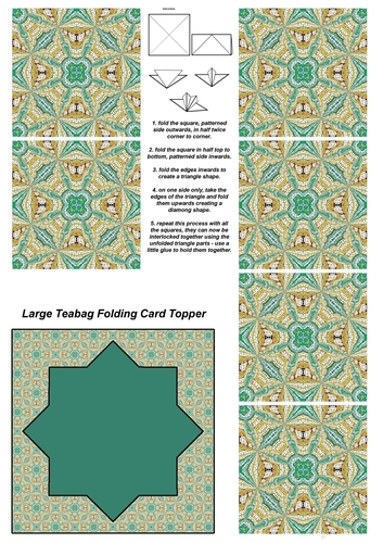 Teabag Folding Card Toppers Kit With Two Folding Cards and Two Sizes ...
