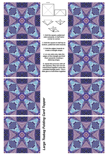 A4 Single Sheet of Large Teabag Squares; Design 23 - CUP1058005_91416 ...