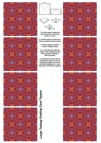 A4 Single Sheet of Large Teabag Squares; Design 26 - CUP1058008_91416 ...