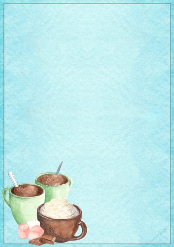 I Heart Hot Chocolate A4 Writing Paper 01 - CUP1148579_91416 | Craftsuprint