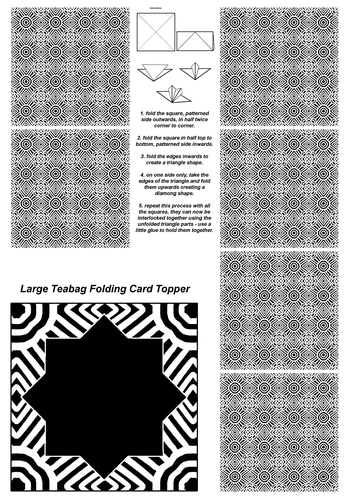 Teabag Folding Card Toppers Kit With Two Folding Cards and Two Sizes ...