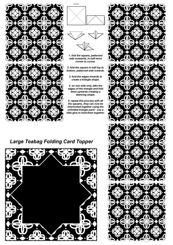 Teabag Folding Card Toppers Kit With Two Folding Cards and Two Sizes ...