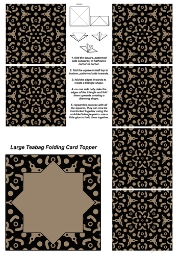 Teabag Folding Card Toppers Kit With Two Folding Cards and Two Sizes ...