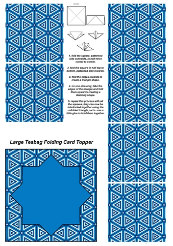 Teabag Folding Card Toppers Kit With Two Folding Cards and Two Sizes ...