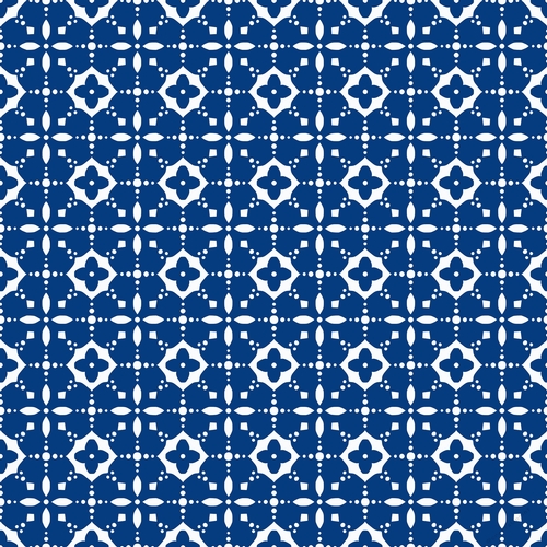 Blue and White Floral Flowery Repeat Pattern Paper 12 x 12 Digital ...