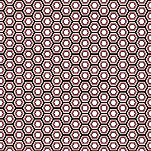 Retro Hexagon Geometric Pattern - Single Sheet of 12 x 12 Backing Paper ...