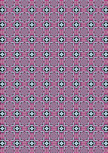 Pink Rivers 04 Bright Pink Themed Patterned Paper A4 Sized Scrapbooking ...