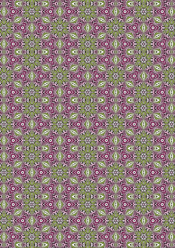 Green Leaf 05 A4 Sized Green and Pink Patterned Backing Paper for ...