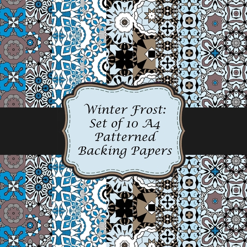 Winter Frost Set of 10 A4 Sized Patterned Backing Papers Christmas ...