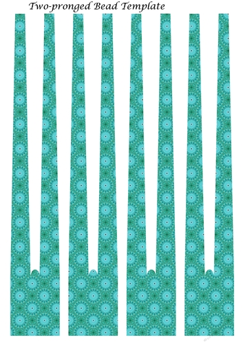 Two-pronged Double barrel-shaped Paper Beads Design #2 - CUP977982 ...