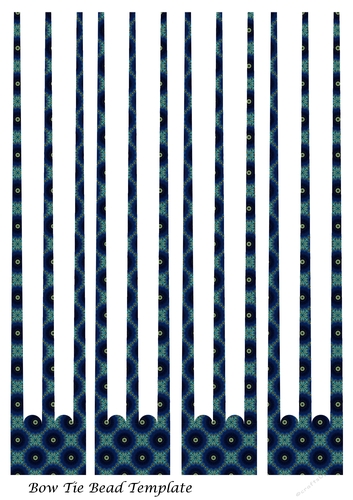 Three-Pronged Bow-Shaped Paper Beads Template Design #06 - CUP978800 ...