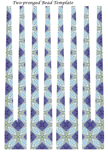 Two-pronged Double Barrel Paper Beads Template Design #20 - CUP986607 ...