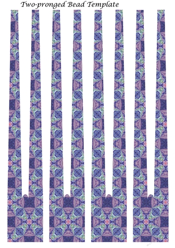 Two-Pronged Double Barrel Paper Beads Template Design #24 - CUP986762 ...