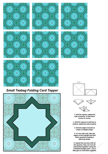 Teabag Folding Card Toppers Kit With Two Folding Cards and Two Sizes ...