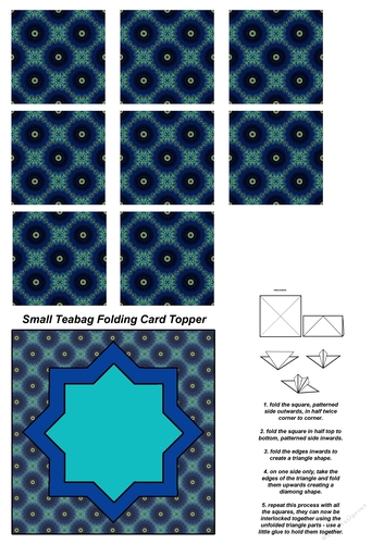 Teabag Folding Card Toppers Kit With Two Folding Cards and Two Sizes ...