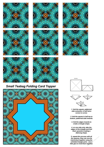 Teabag Folding Card Toppers Kit With Two Folding Cards and Two Sizes ...